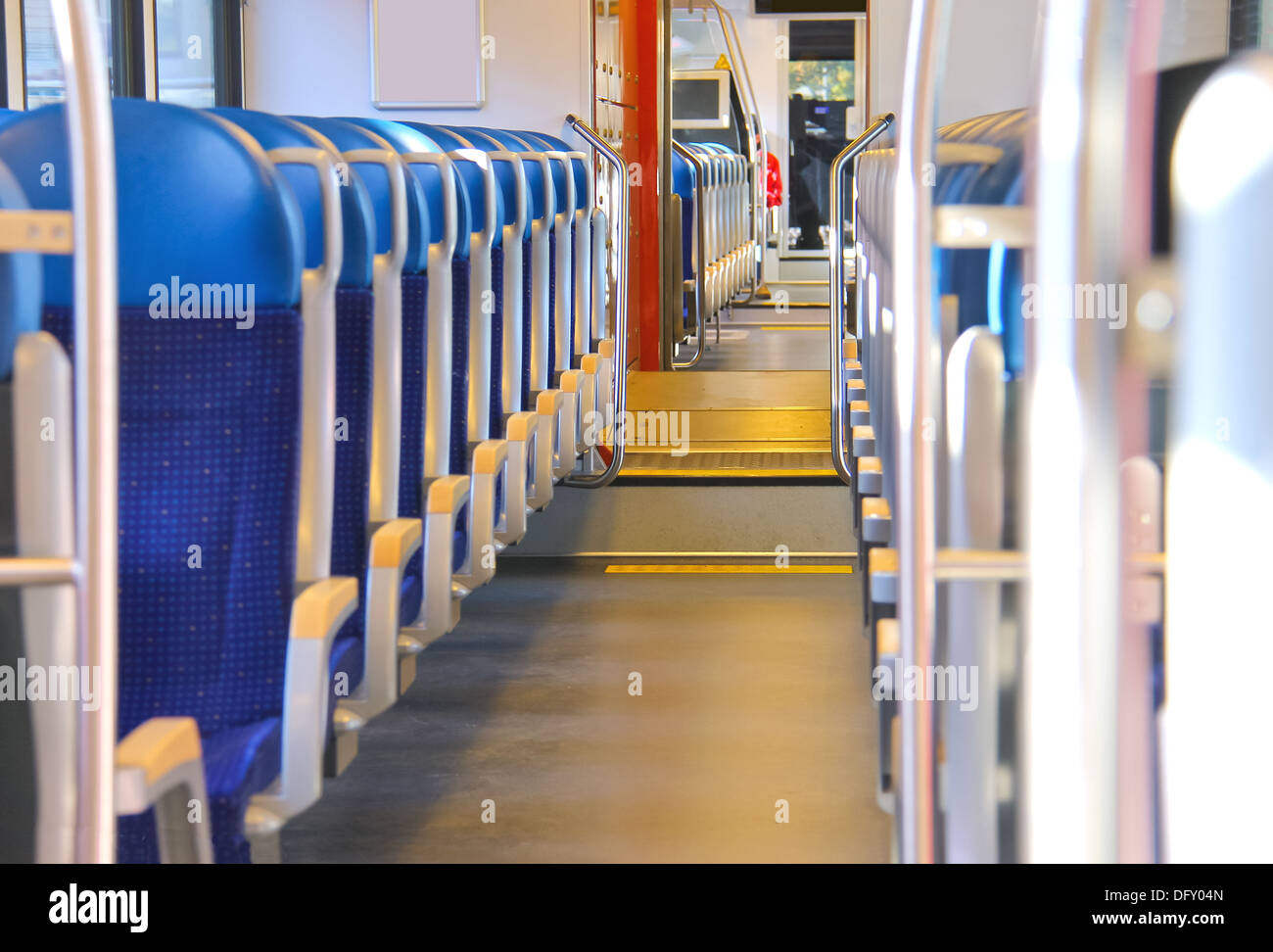 Rows of seats inside of a train hi-res stock photography and images - Alamy