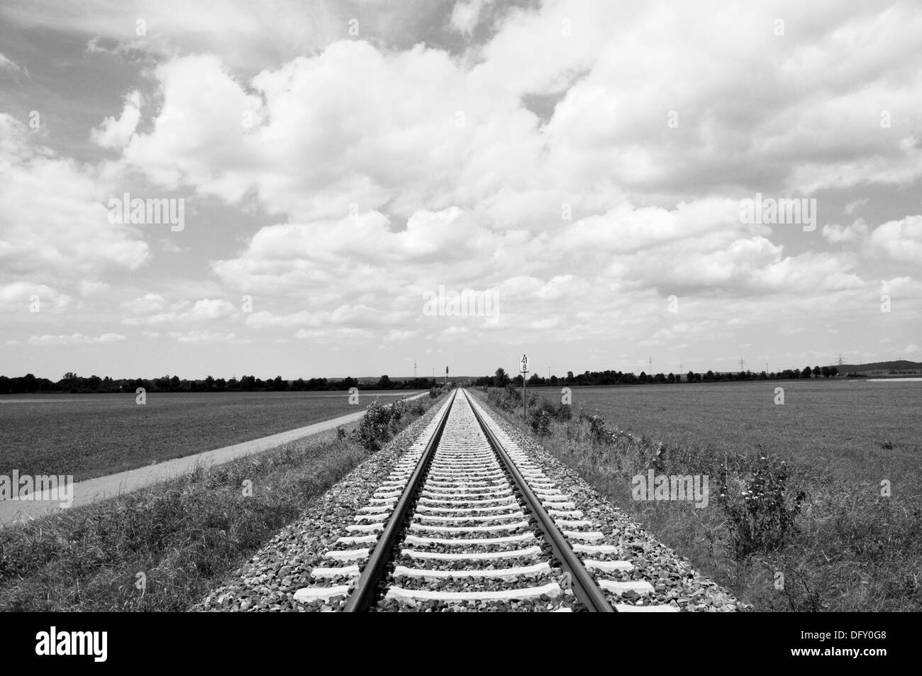 Free rail line Stock Photo - Alamy