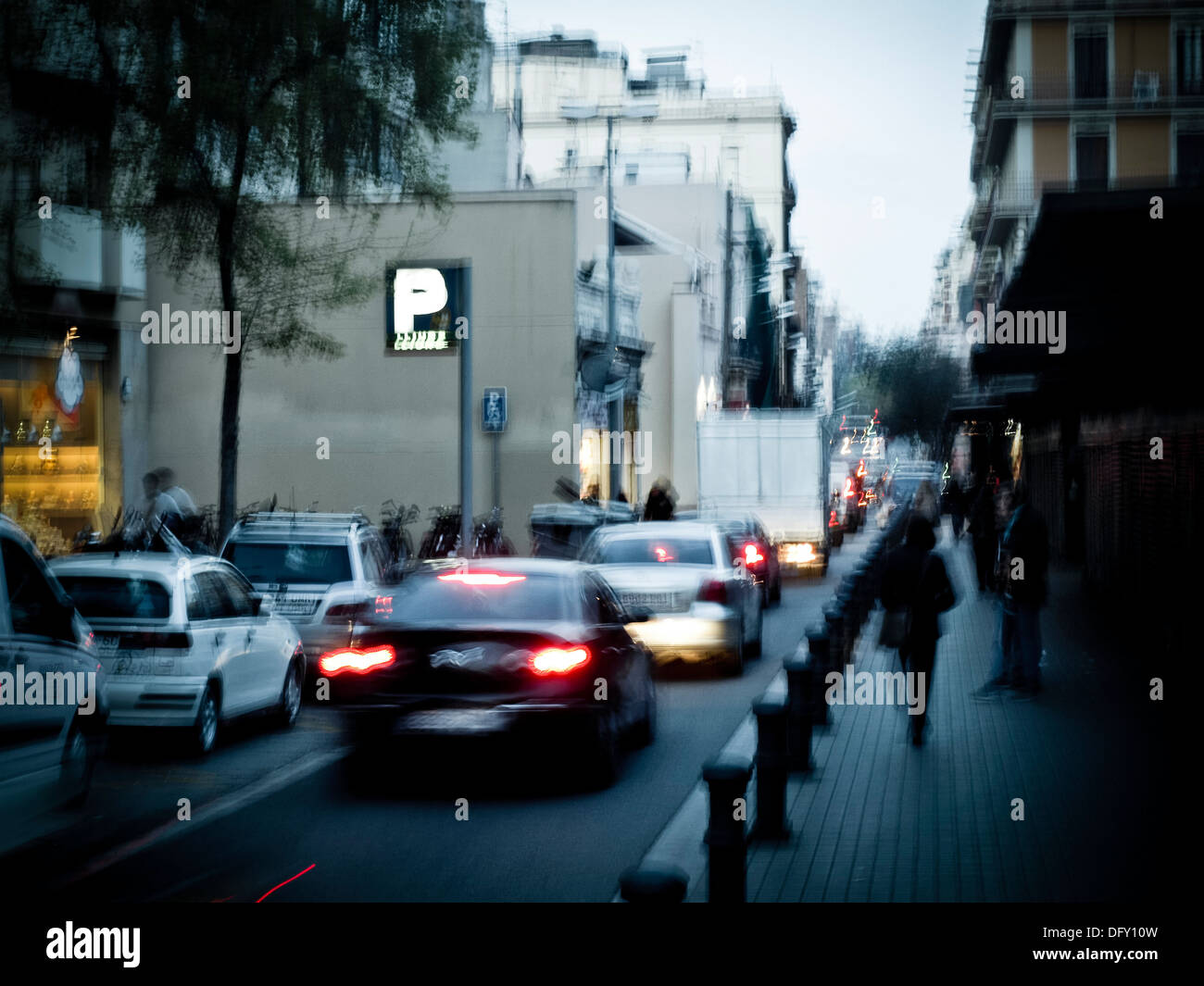 Traffic. Barcelona, Catalonia, Spain Stock Photo - Alamy
