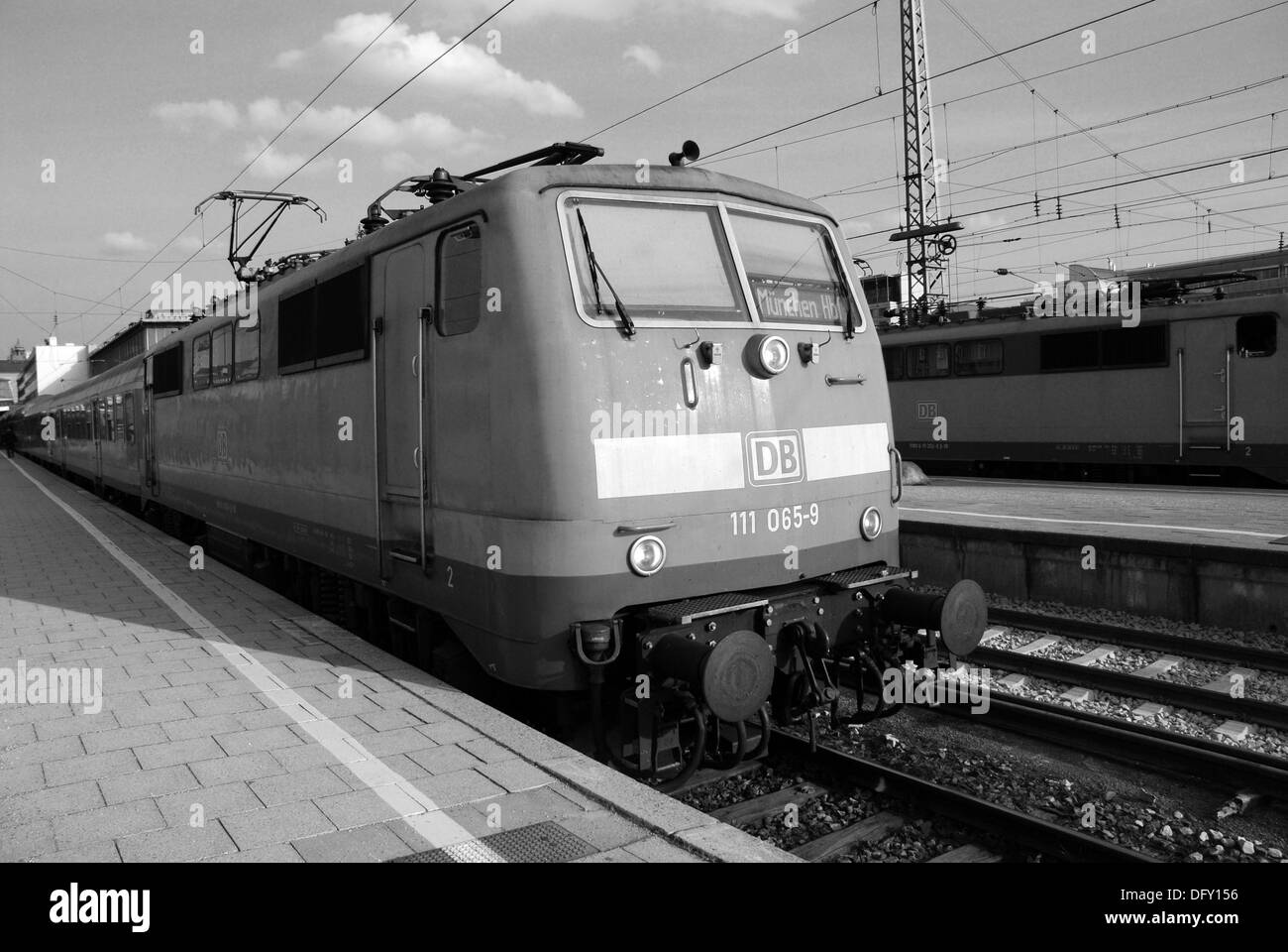 Regional express train Black and White Stock Photos & Images - Alamy