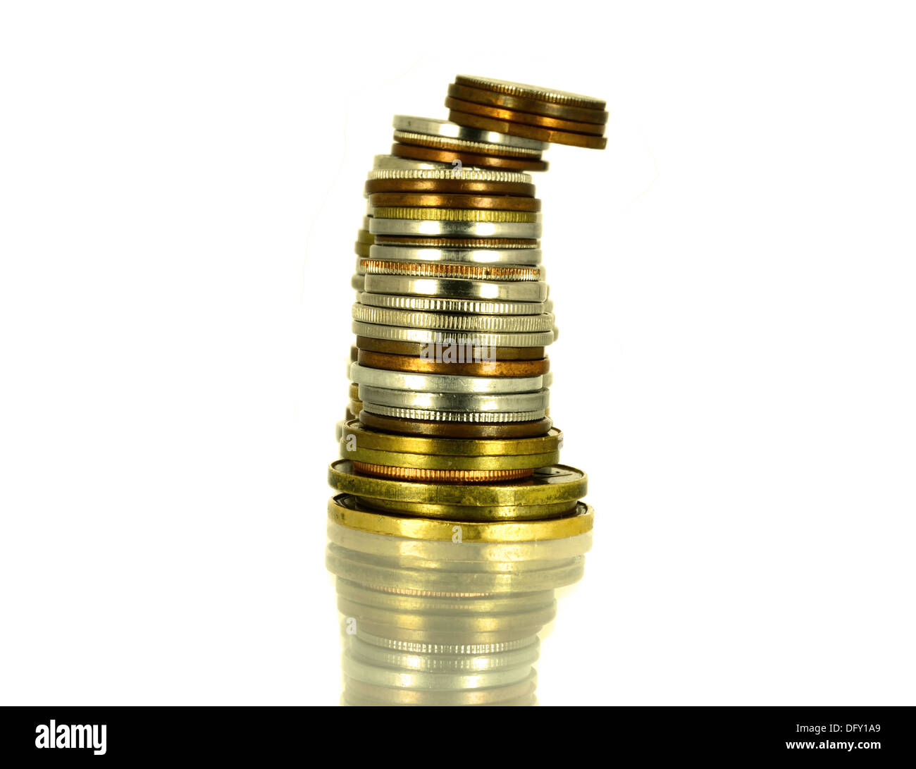 coins isolated on white background Stock Photo - Alamy