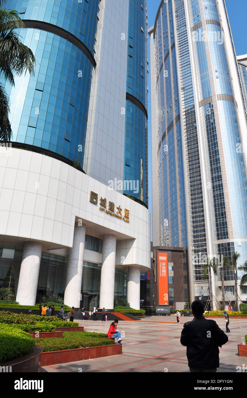 Guangzhou (China): the City Development Plaza building in Tianhe Stock ...