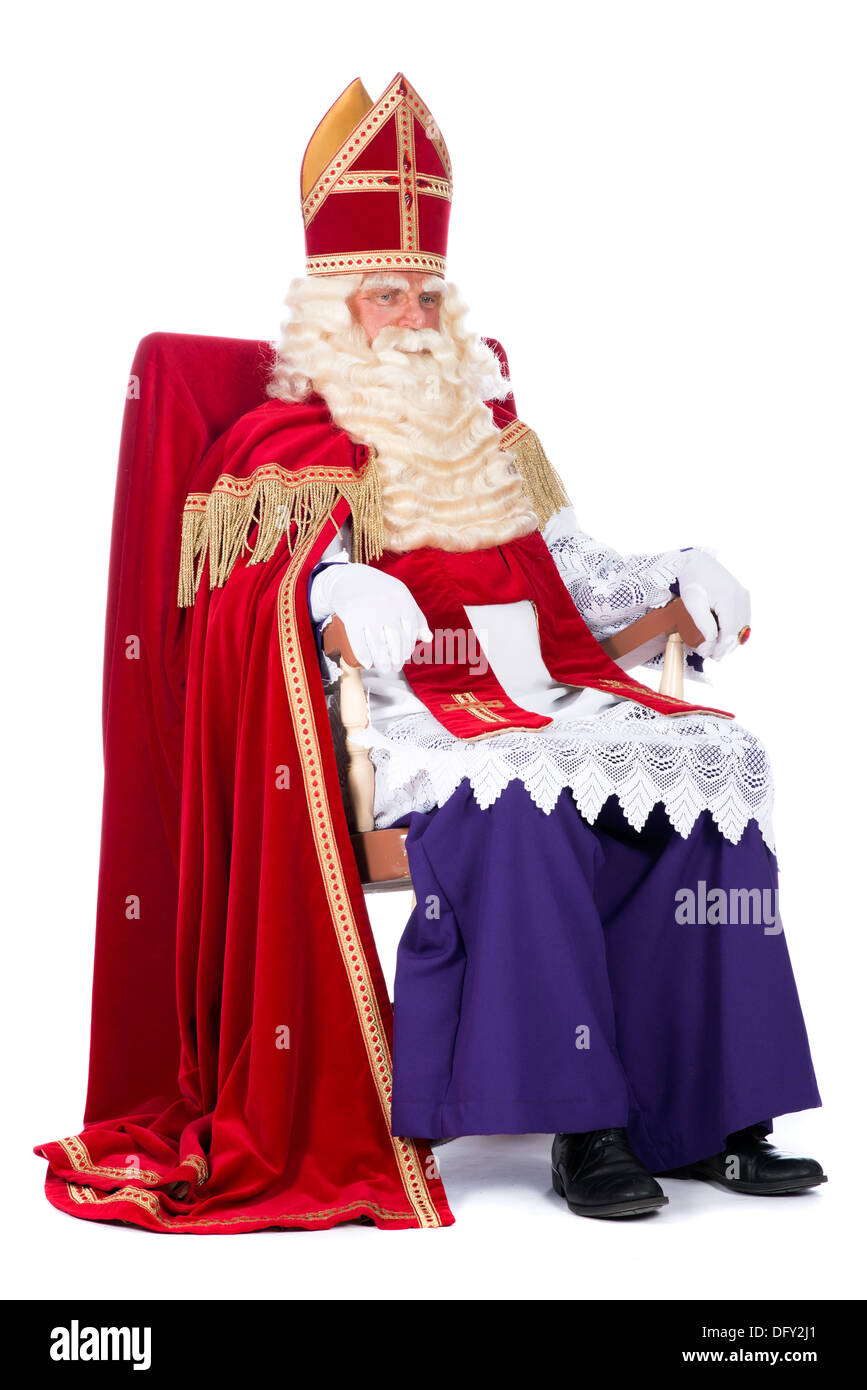 Sinterklaas is resting on his chair Stock Photo - Alamy