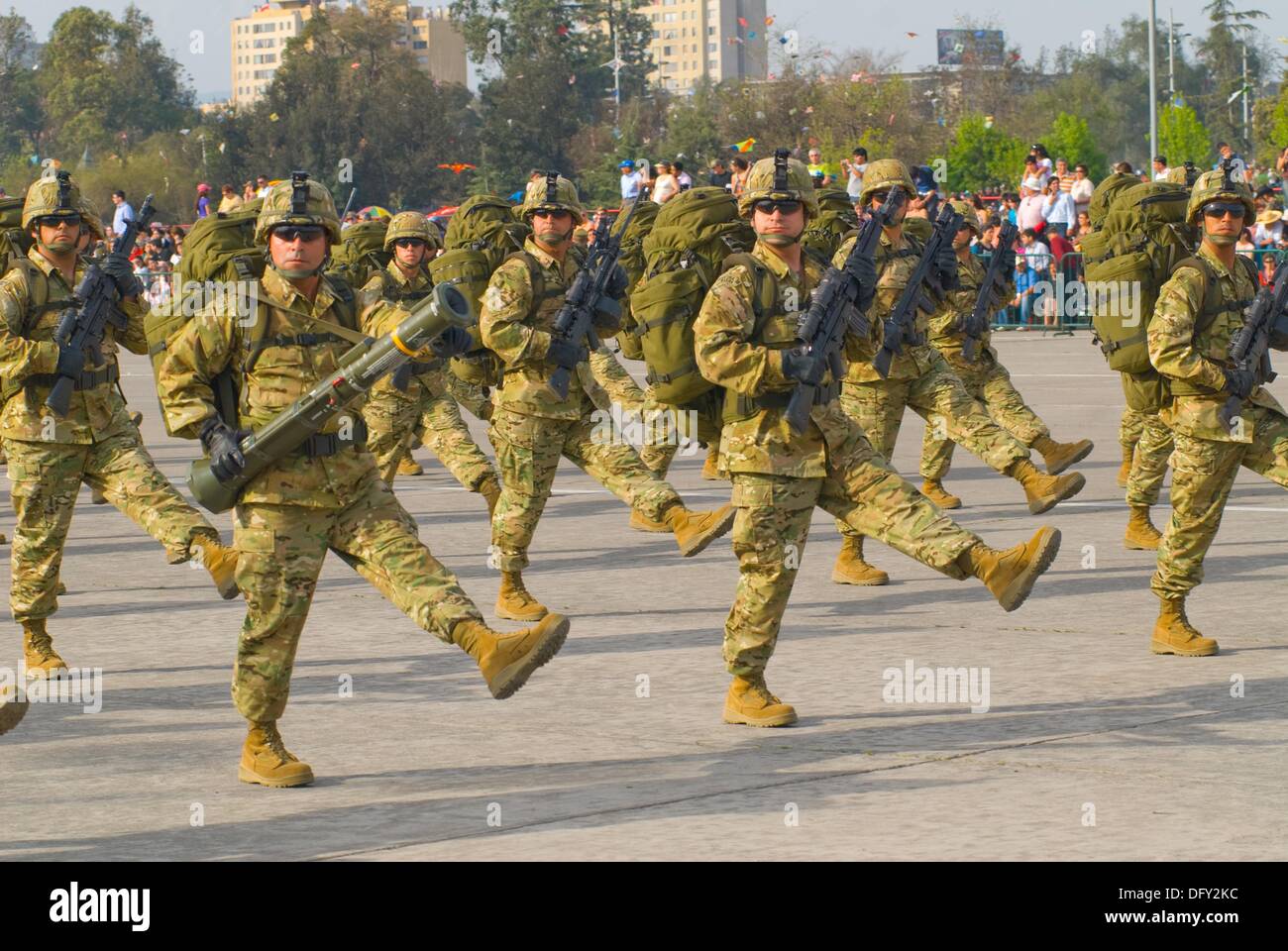 Chile santiago military parade hi-res stock photography and images - Alamy