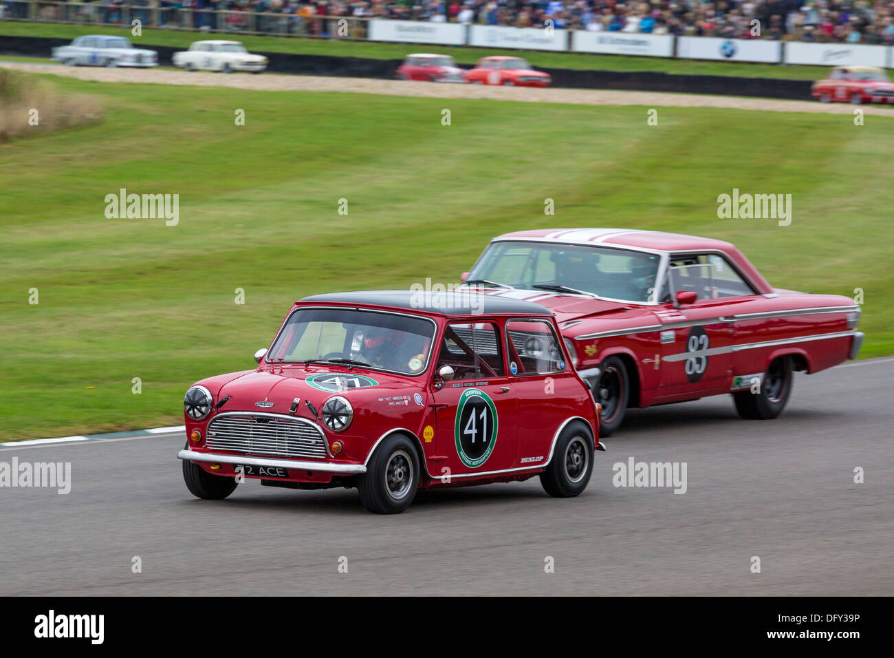 James Martin in the 1963 Austin Mini Cooper S with Tom Kristensen's ...