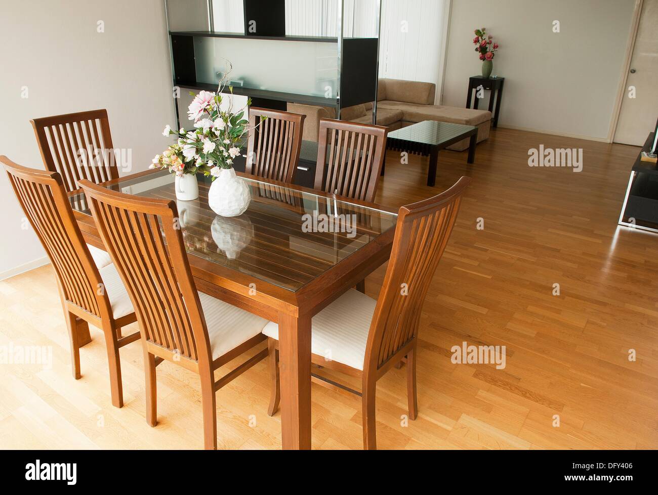 interior design and layout at a condominium in Bangkok, Thailand Stock ...