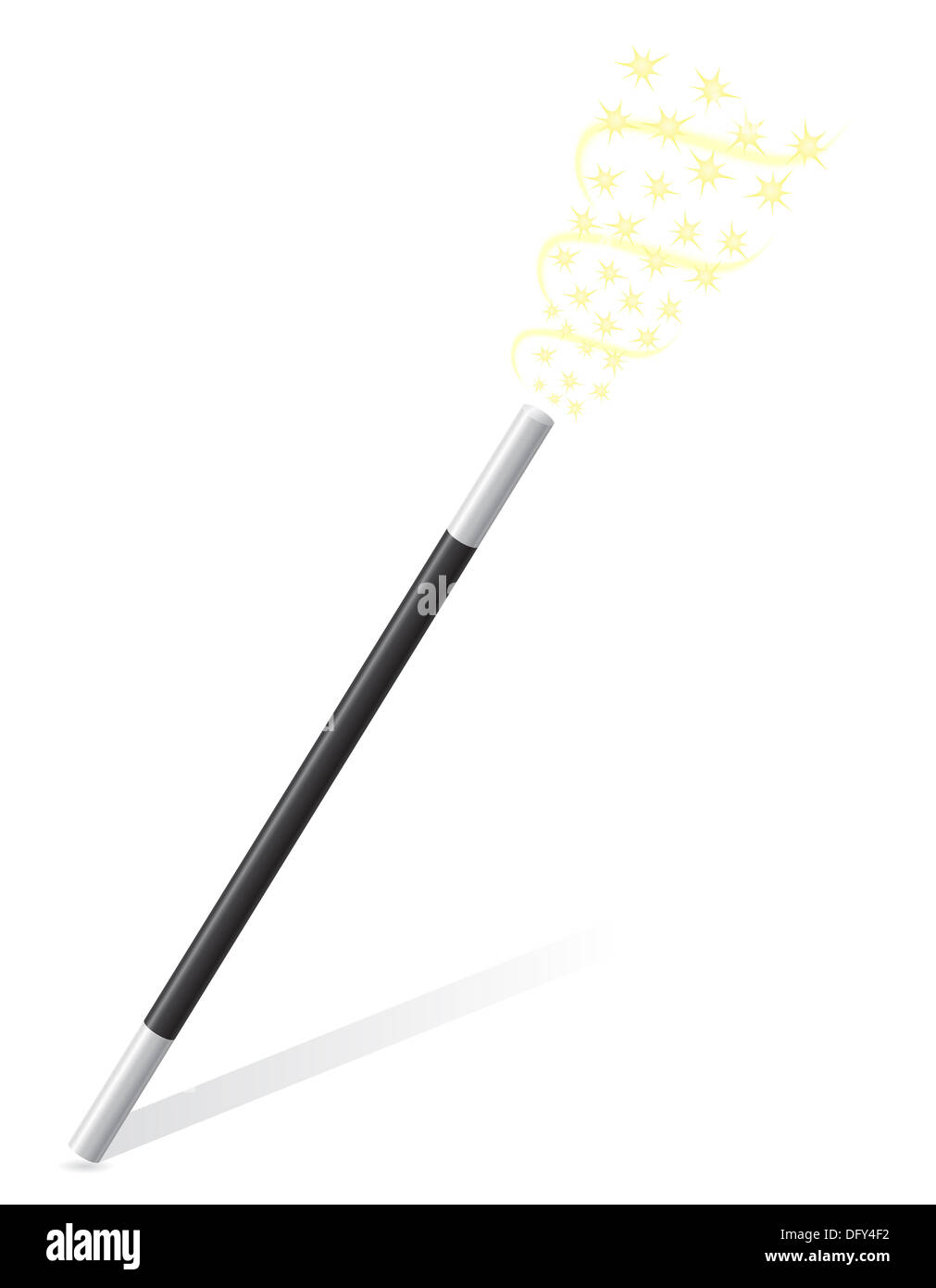 magic wand illustration isolated on white background Stock Photo - Alamy