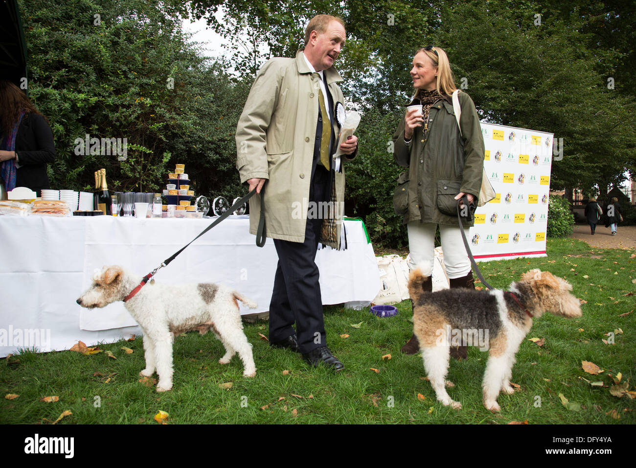 London, UK. Thursday 10th October 2013. Simon Reevell MP with his Wire ...