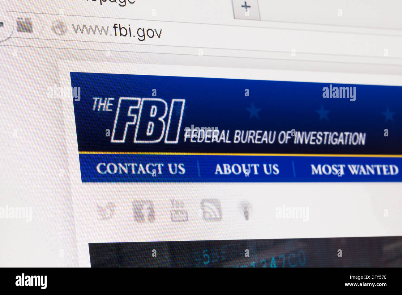Screenshot of the FBI homepage Stock Photo - Alamy