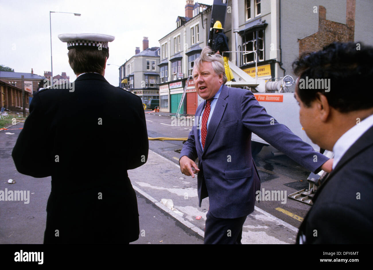 Handsworth Riots, Birmingham, England. 1985 Roy Hattersley, MP for ...