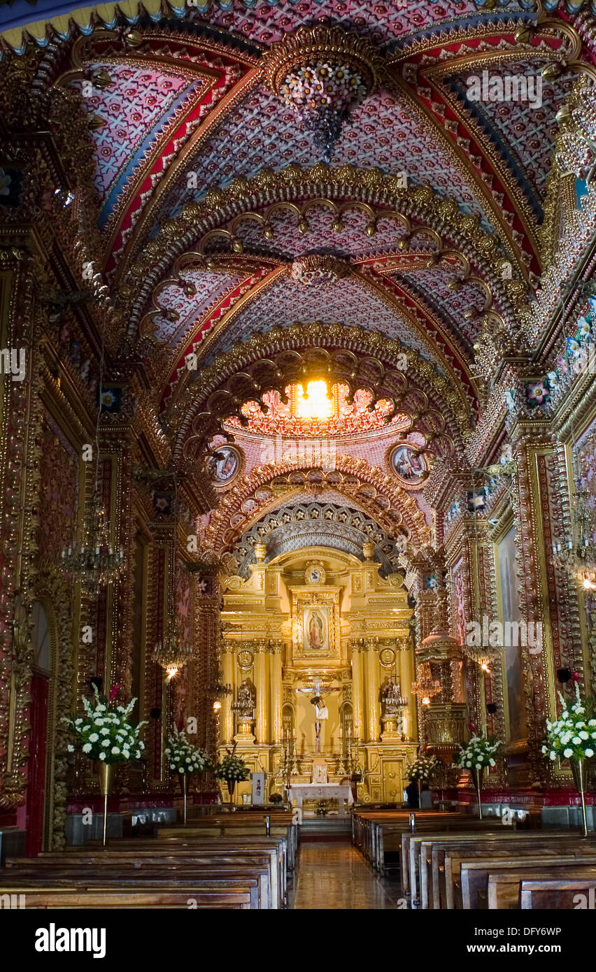 Interior of Guadalupe Church Morelia Mexico Stock Photo, Royalty Free ...