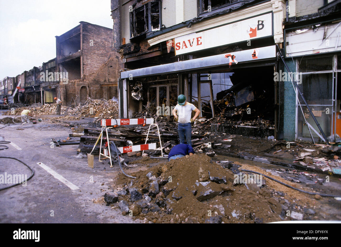 Handsworth Riots, Birmingham, England. 1985 The second Handsworth riots ...