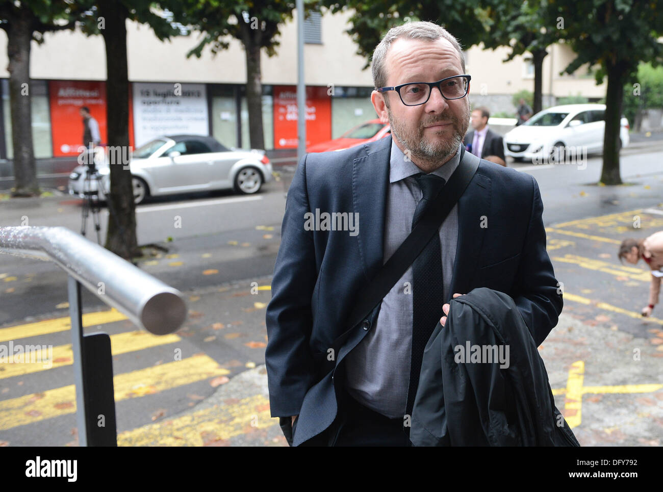 Petr Kraus arrives to a criminal court in Bellinzona, Switzerland on ...