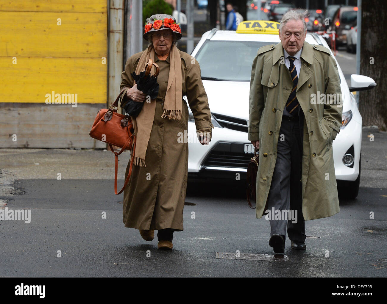 Jacques de Groote (accompanied by his wife) arrives to a criminal court ...