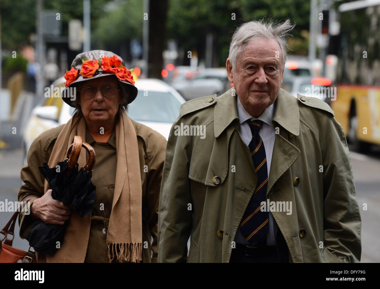 Jacques de Groote (accompanied by his wife) arrives to a criminal court ...