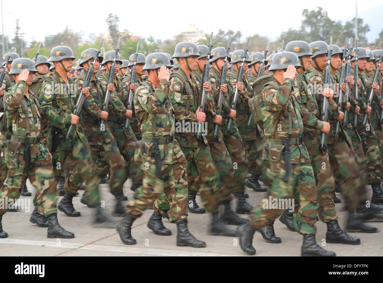 Chile santiago military parade hi-res stock photography and images - Alamy