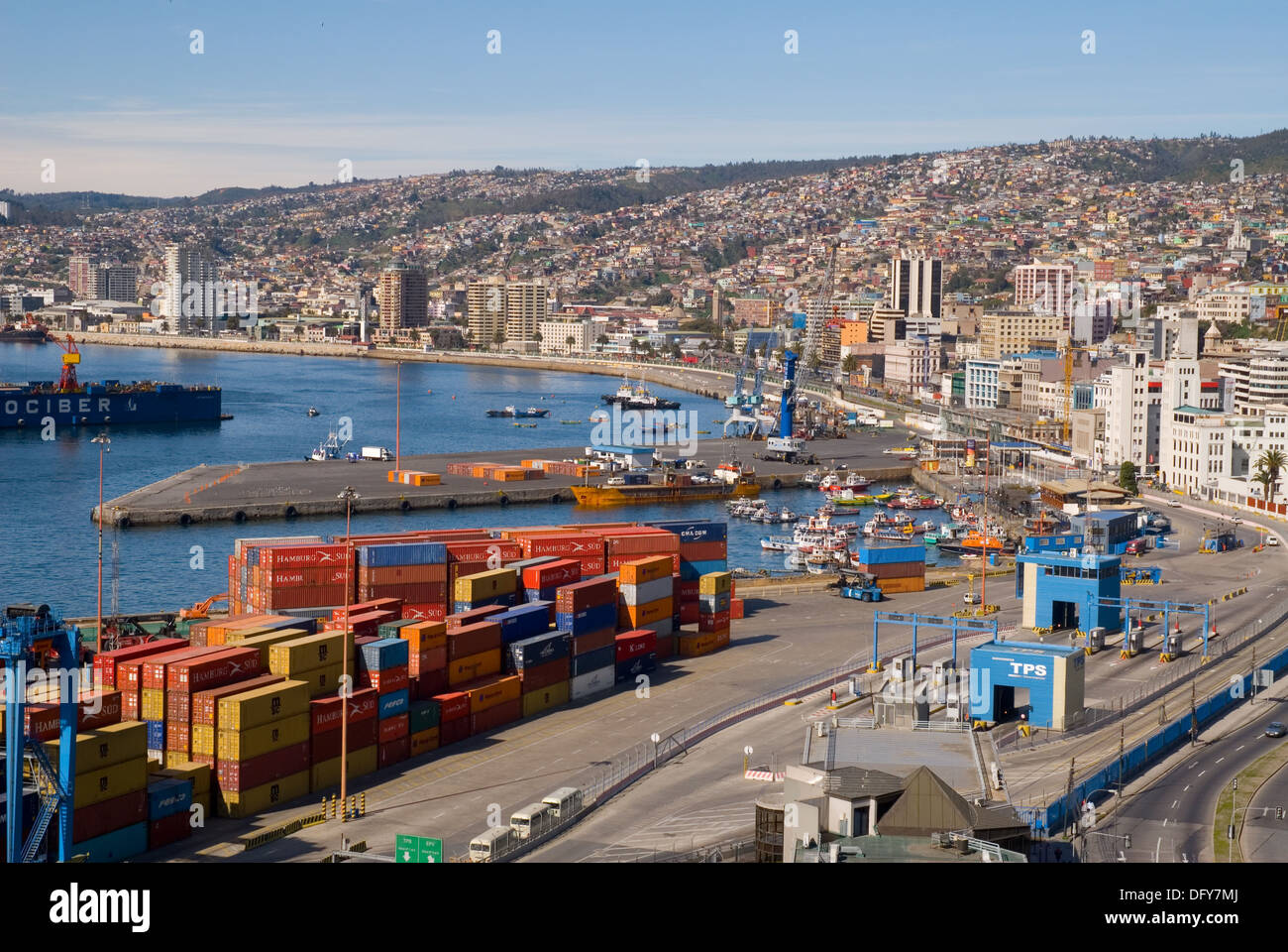 Panoramic view of valparaiso port hi-res stock photography and images ...