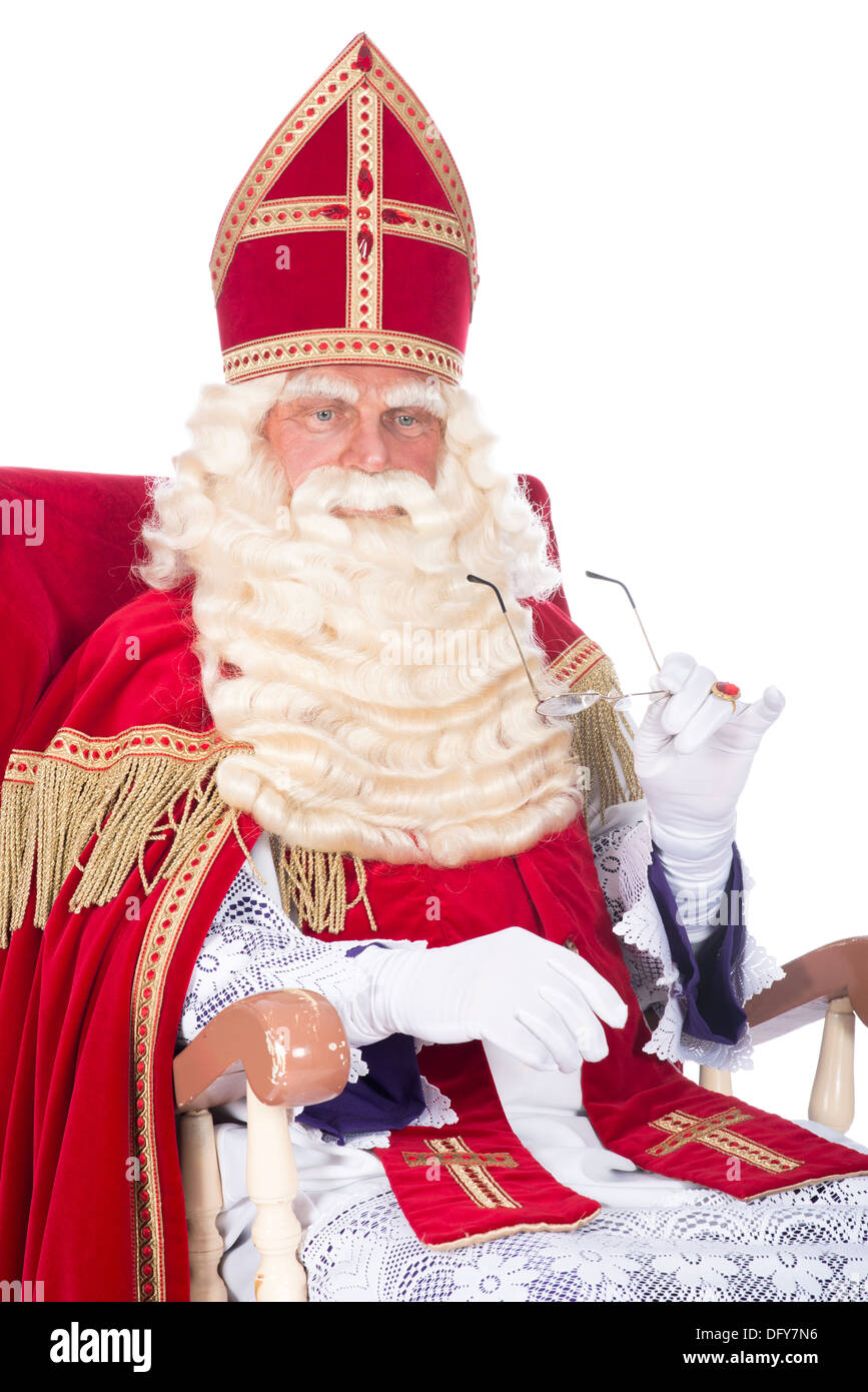 Sinterklaas is resting on his chair Stock Photo - Alamy