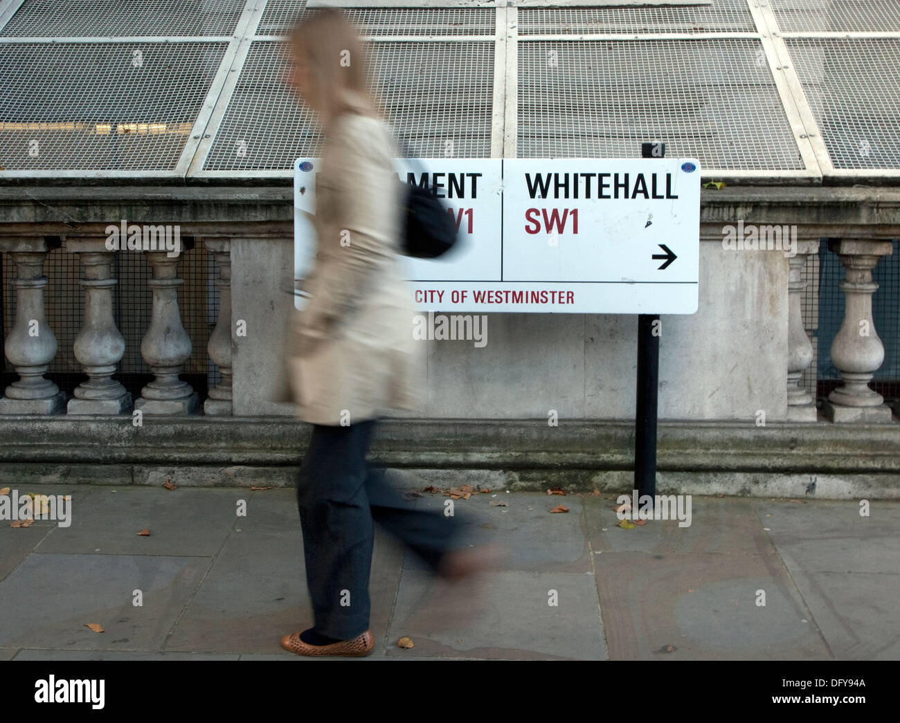 Street sign in Whitehall, London Stock Photo - Alamy