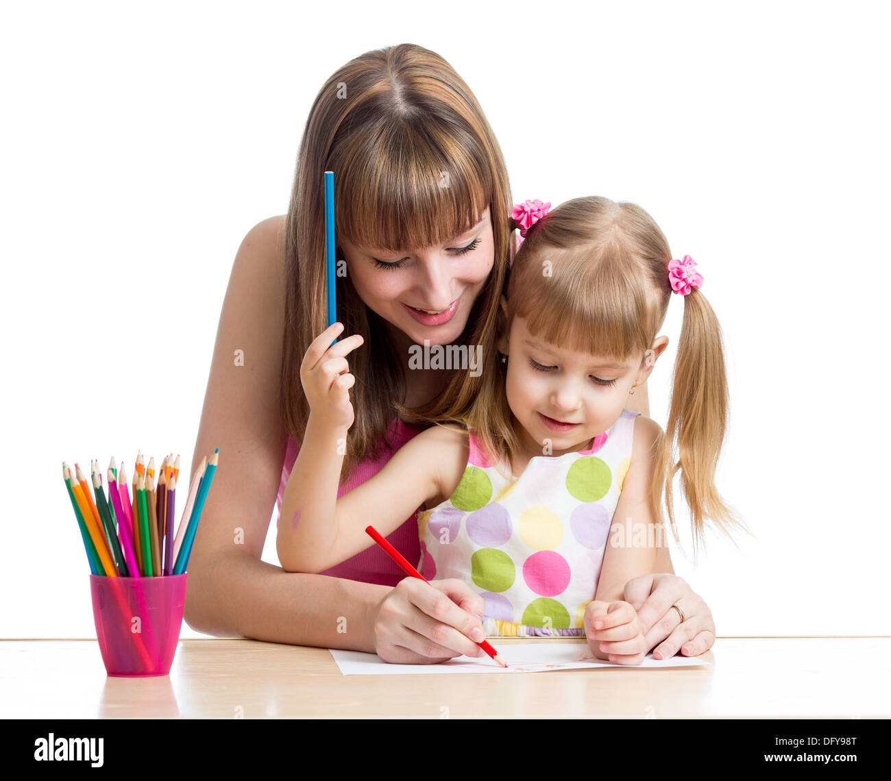 Child writing with pencil hi-res stock photography and images - Alamy