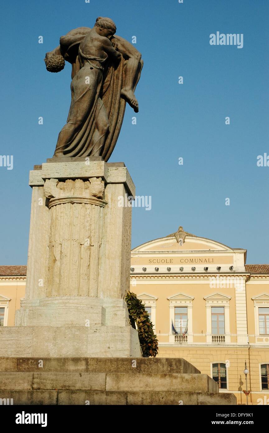 Santarcangelo di Romagna (Rimini, Italy), Piazza Ganganelli, with the ...