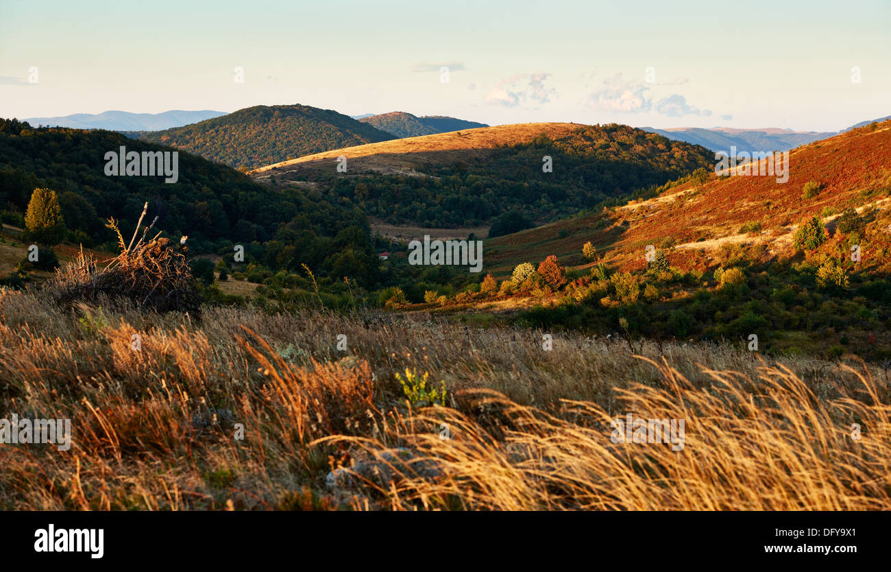 Mountain landscape from central Balkan mountains in Bulgaria Stock ...