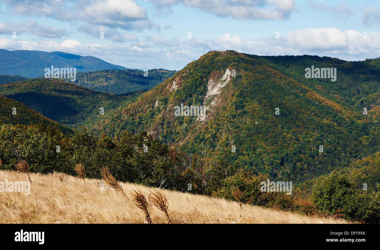 Mountain landscape from central Balkan mountains in Bulgaria Stock ...