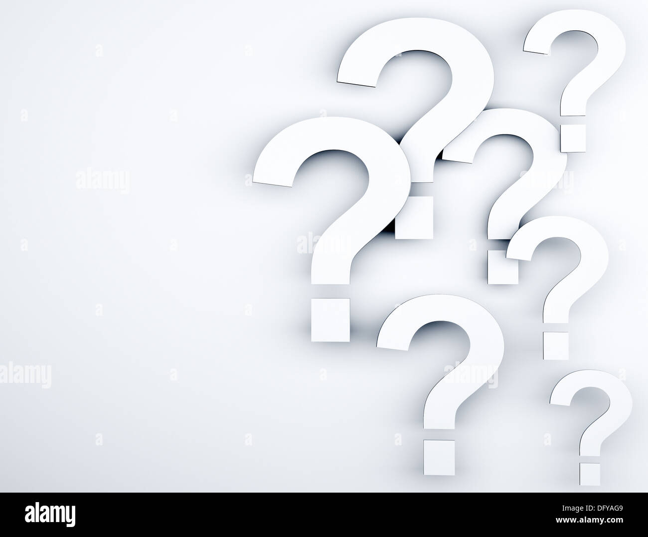 3d question marks. Large resolution Stock Photo - Alamy
