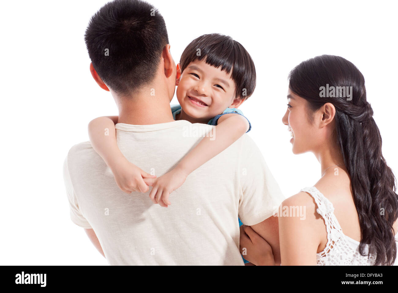 Cheerful little boy and his parents Stock Photo - Alamy