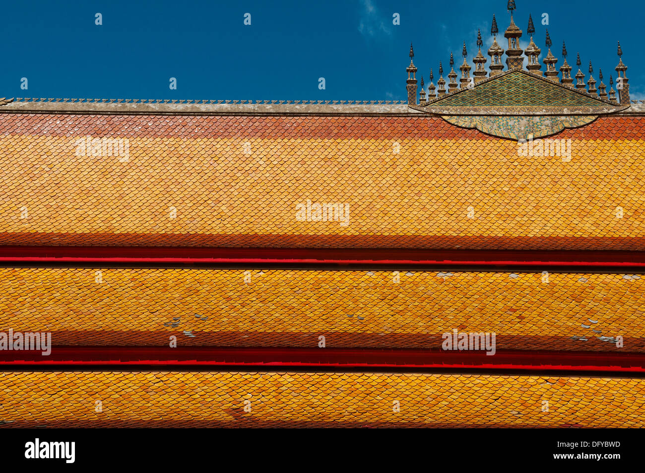 beautiful temple roof design from Luang Prabang in Laos Stock Photo - Alamy