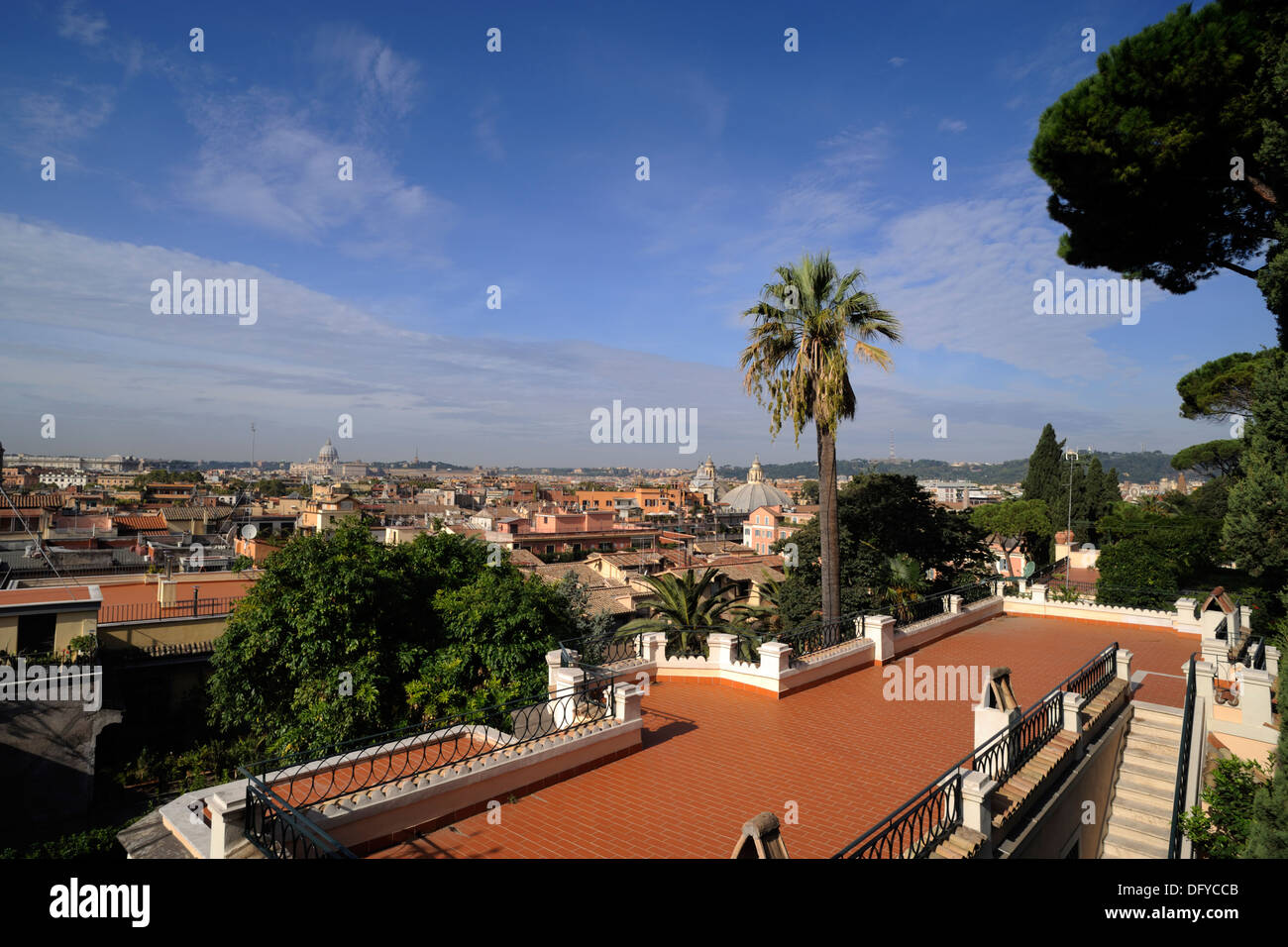 Rooftop terrace rome hi-res stock photography and images - Alamy