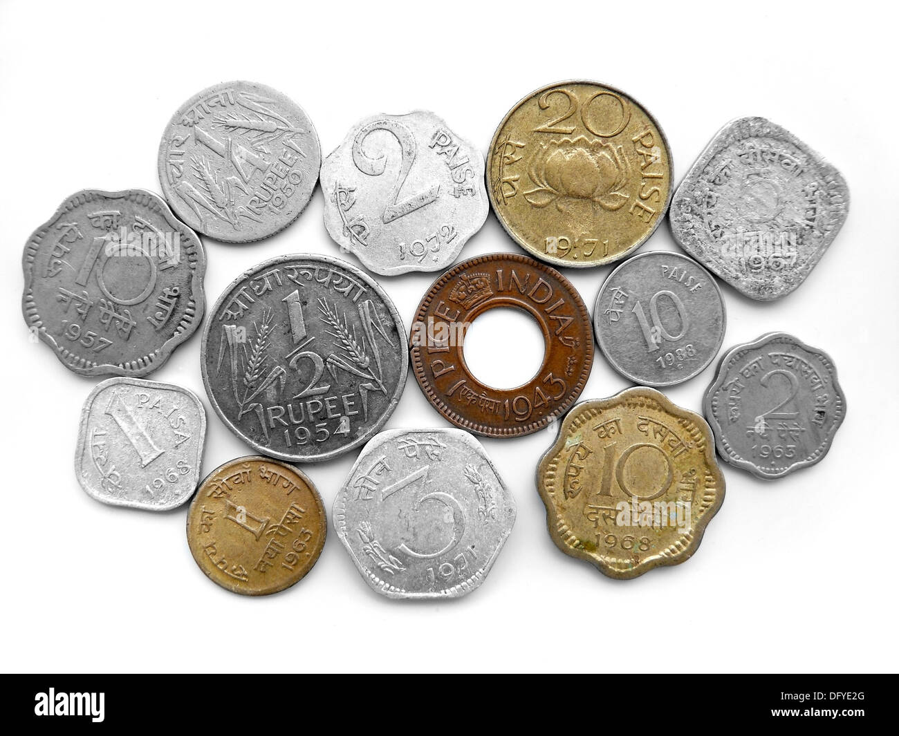 Indian coins currency Cut Out Stock Images & Pictures - Alamy