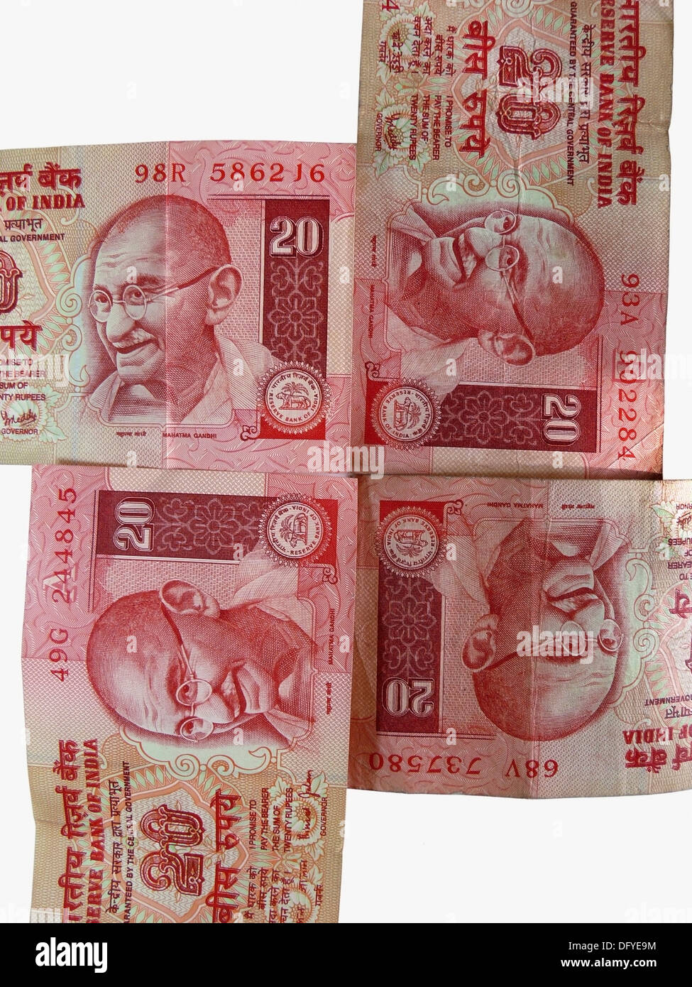 Indian Twenty Rupee Banknote High Resolution Stock Photography and ...
