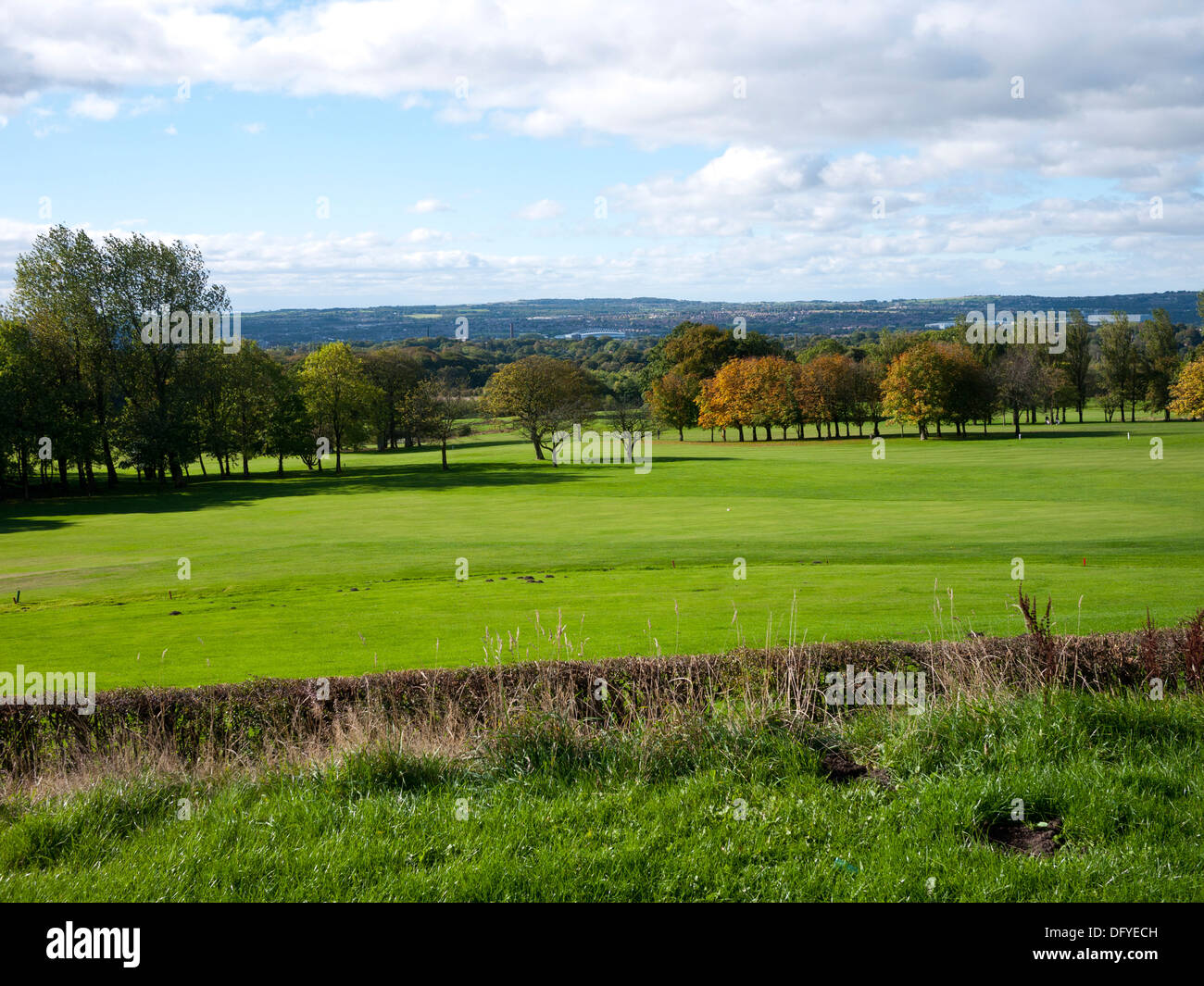 Looking out over open countryside towards Standish from Haigh Hall ...