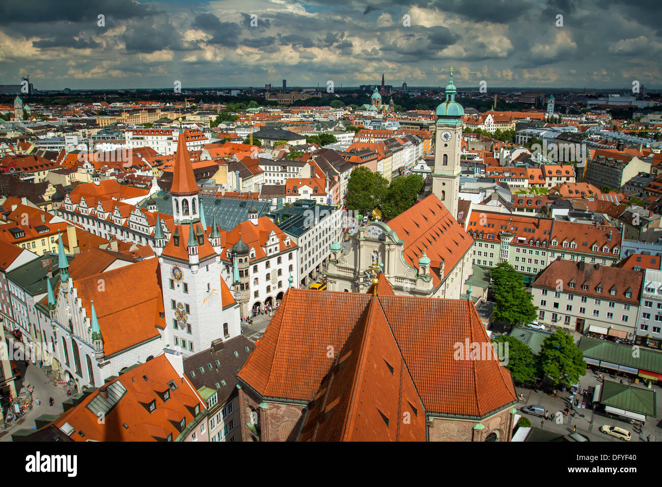 View of Munich city center. Munchen, Germany Stock Photo - Alamy