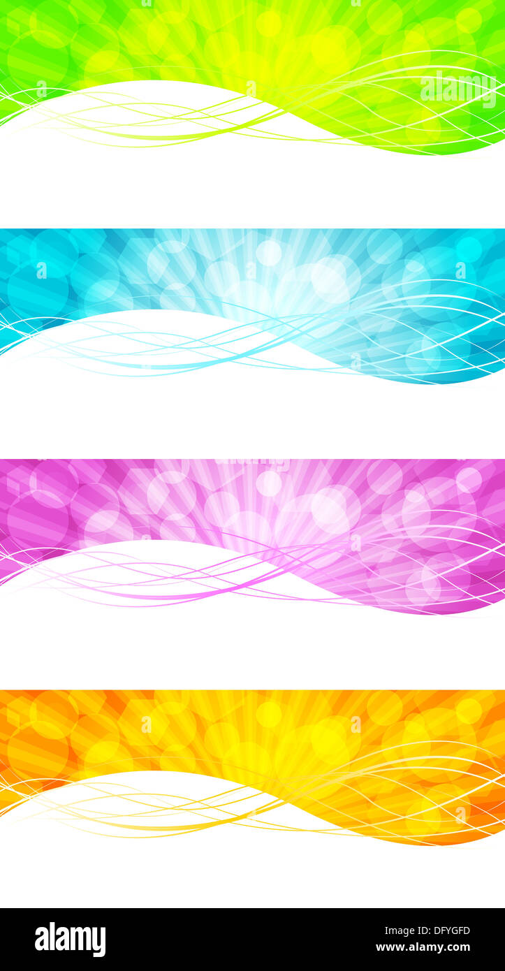 Set of abstract multi colored banners (eps 10 Stock Photo - Alamy