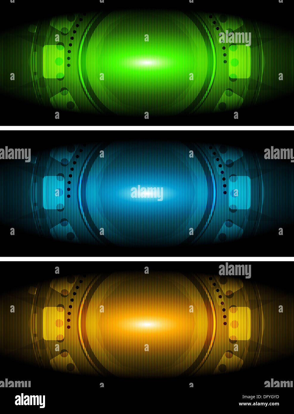 Colourful tech banners collection Stock Photo - Alamy