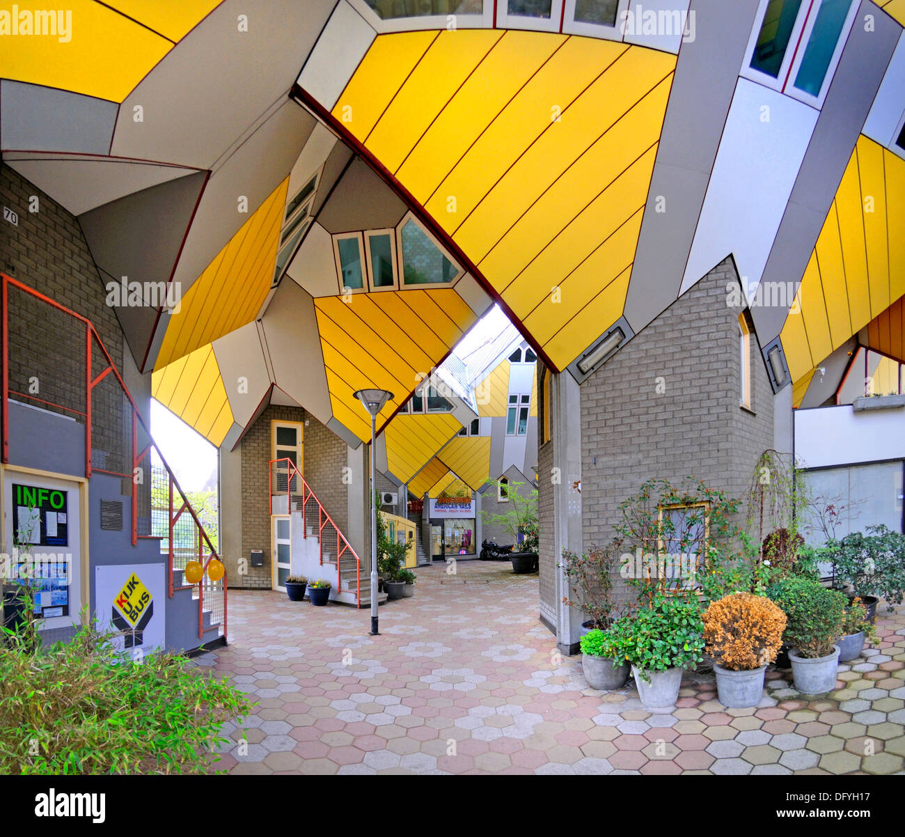 Rotterdam, Netherlands. Blaakse Bos housing project (Piet Blom 1978-84 ...