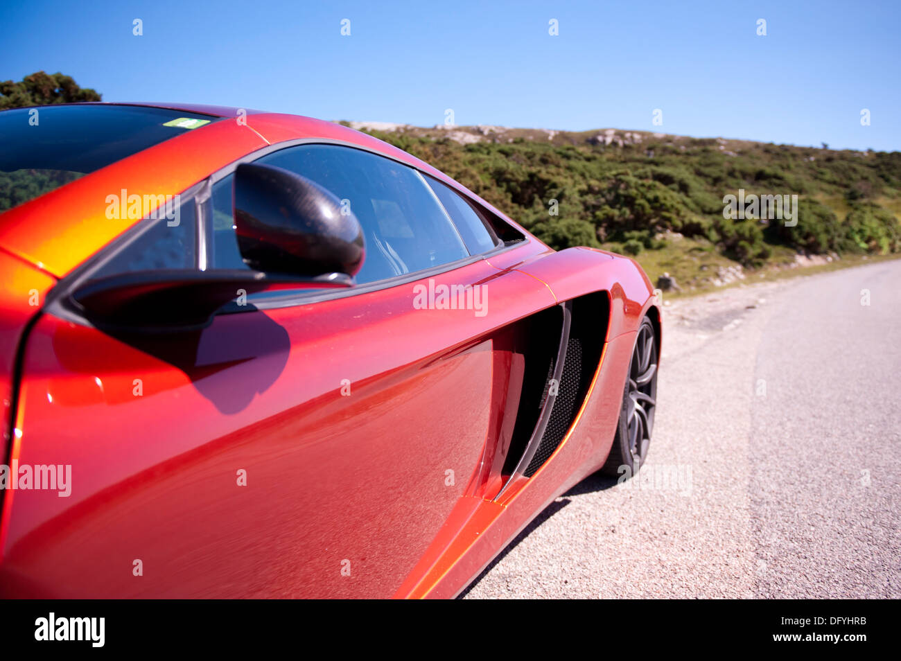 Mclaren super car air intake Stock Photo - Alamy