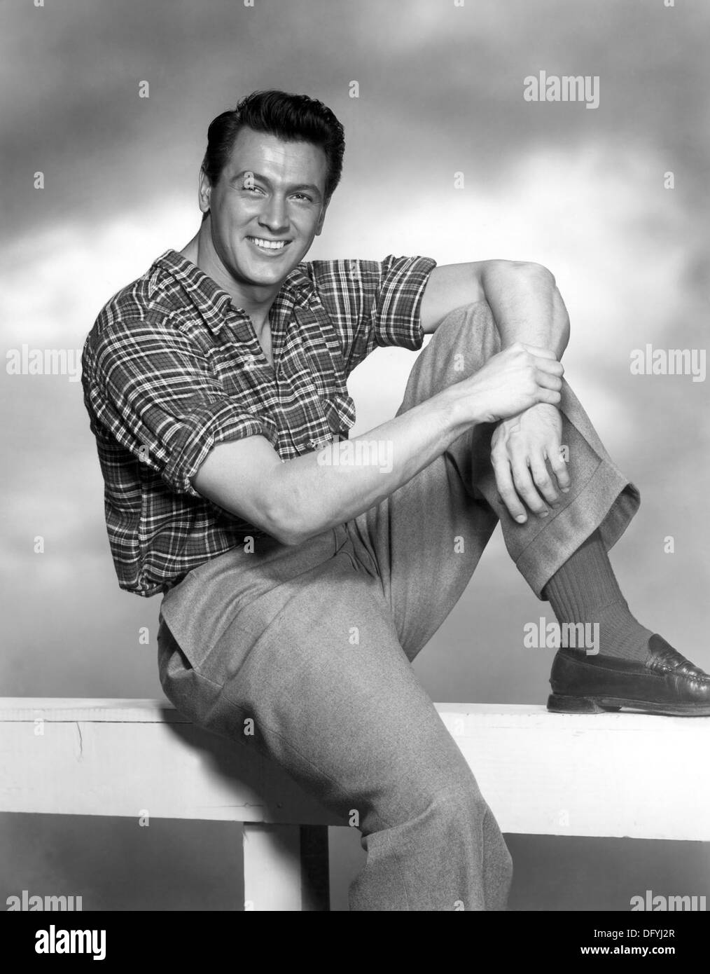 ROCK HUDSON (1925-1985) US film actor about 1956 Stock Photo - Alamy