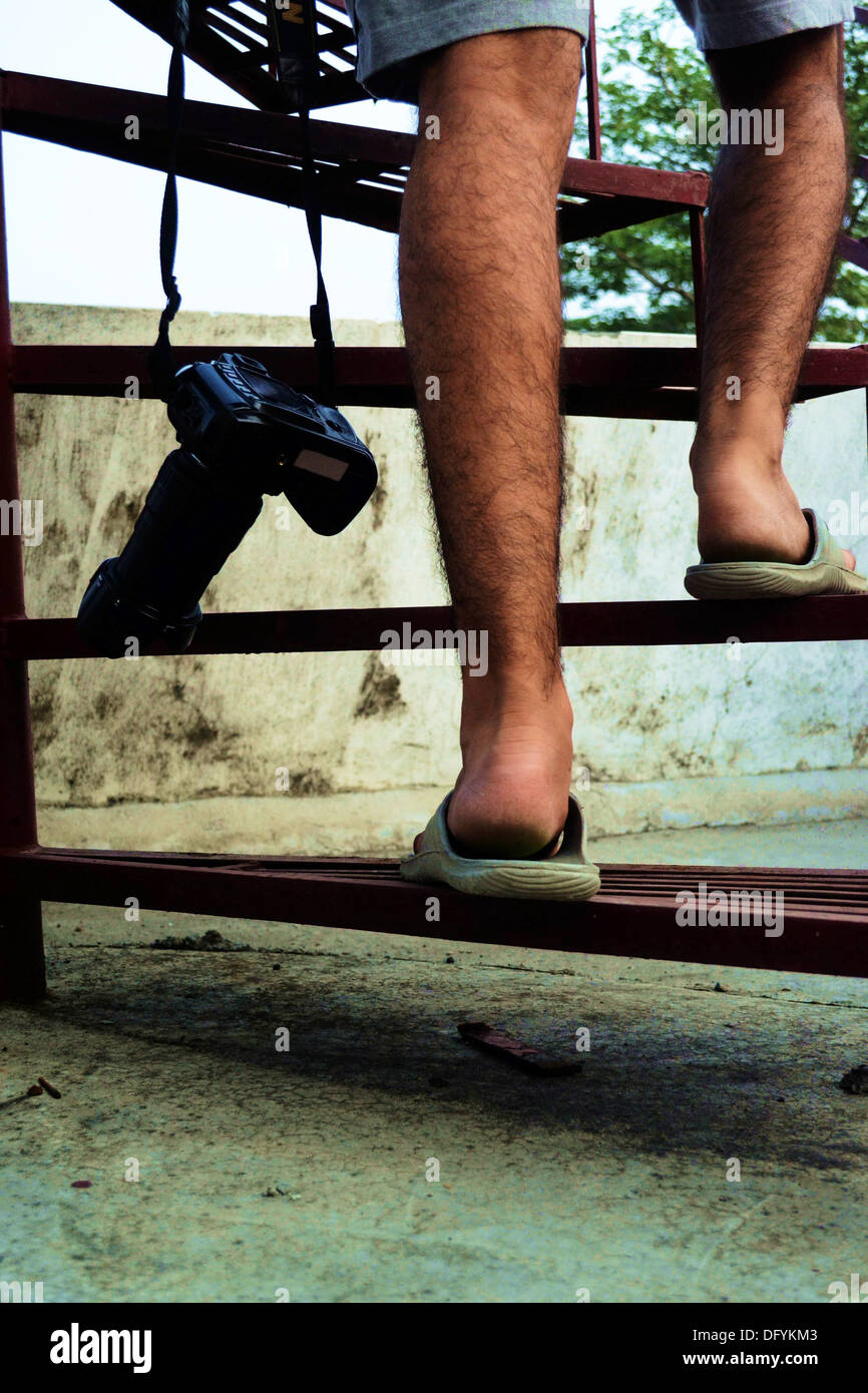 Stepping up to click Stock Photo - Alamy