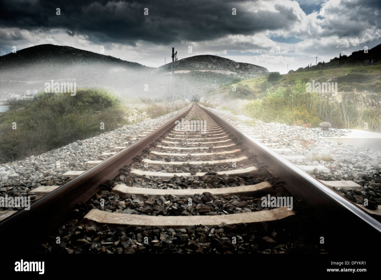 Misty Railroad Tracks High Resolution Stock Photography and Images - Alamy