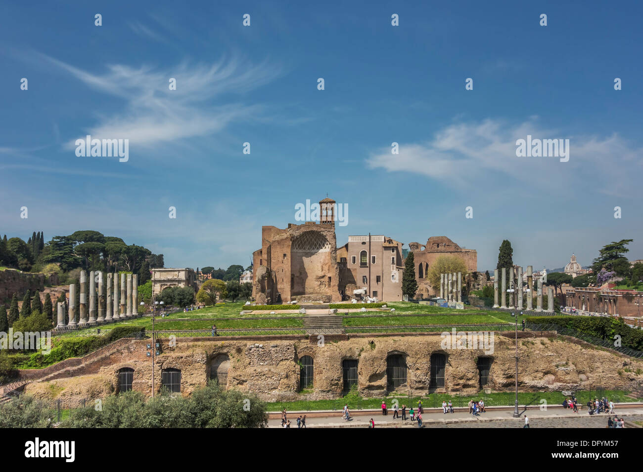 Temple of Venus and Roma (Templum Veneris et Romae) is located on the ...