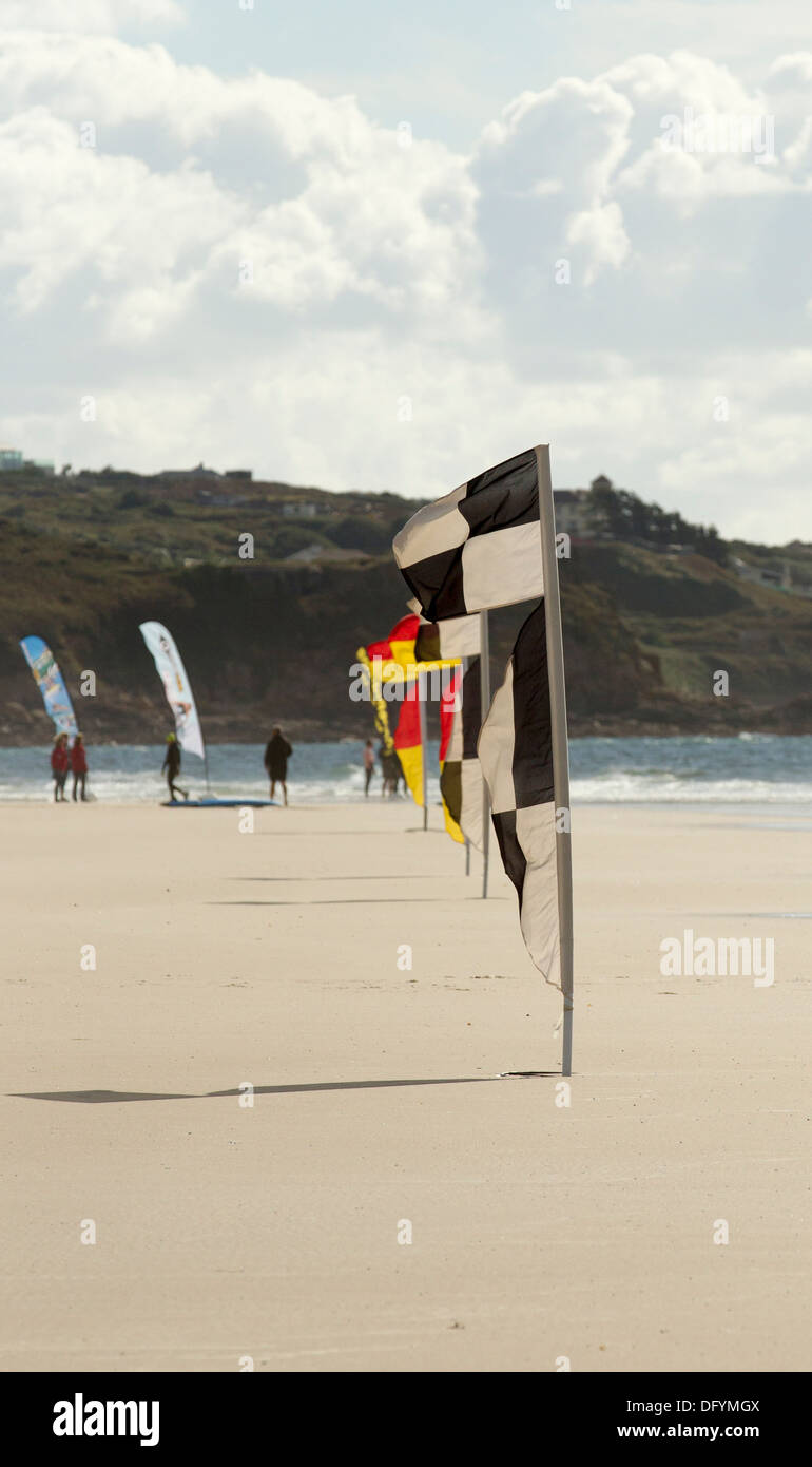 RNLI Lifeguards on St Ouen's beach Jersey Channel Islands Stock Photo ...