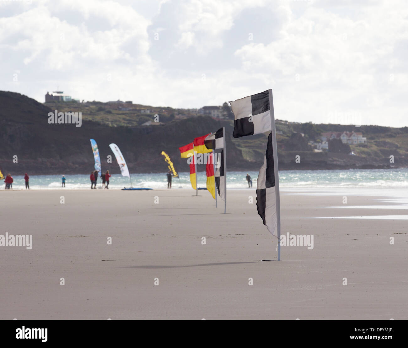 RNLI Lifeguards on St Ouen's beach Jersey Channel Islands Channel ...