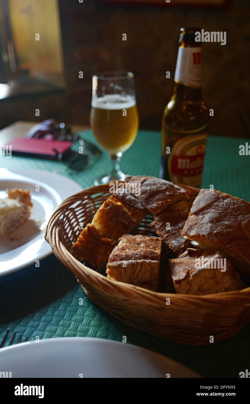 Traditional food in restaurant, Asturias Stock Photo - Alamy