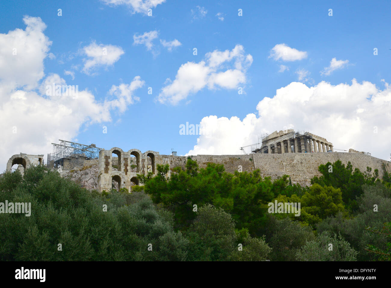 Acropolis Holy Rock of Athens Greece Stock Photo - Alamy