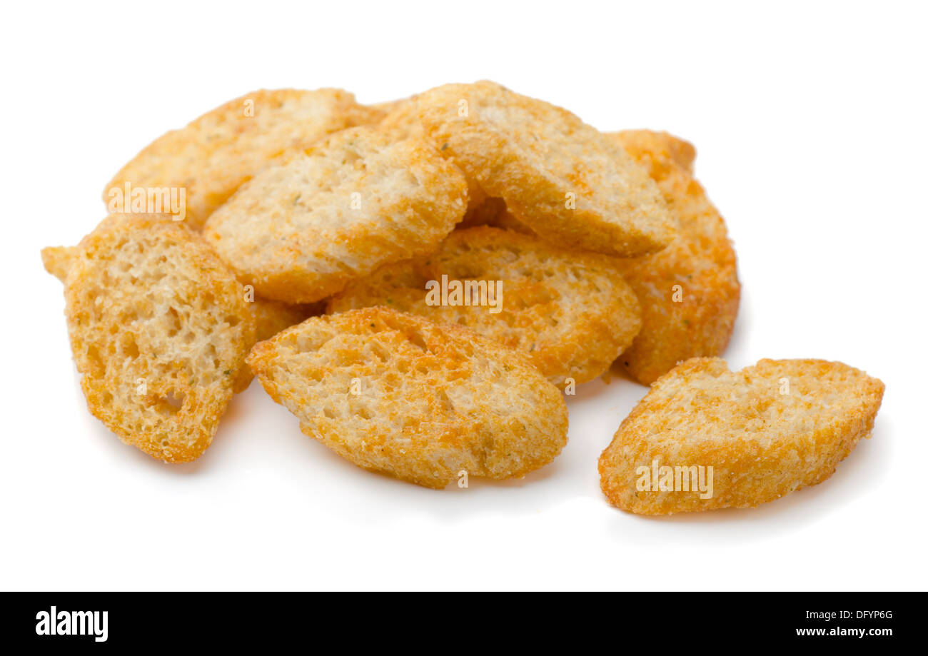 Pile of wheat rusk isolated on white Stock Photo - Alamy