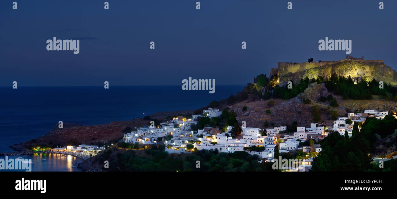 Greece rhodes lindos castle hi-res stock photography and images - Alamy