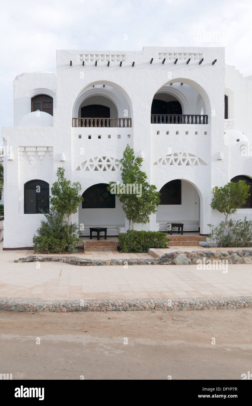 Egypt tourist resort built in traditional nubian style Stock Photo - Alamy